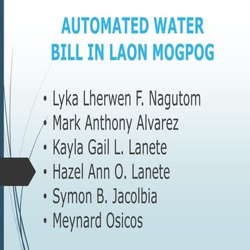 Conserving Water and Money | PPTX