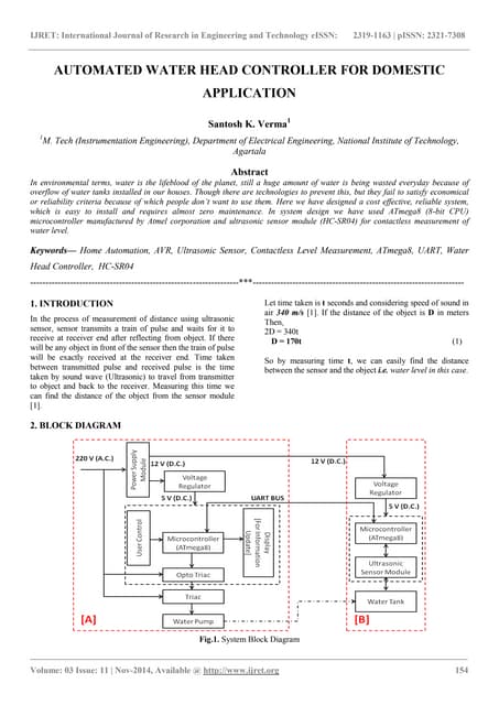 Automatic water level monitoring and control system using IoT | PDF