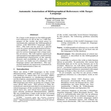 Automatic Annotation Of Bibliographical References With Target | PDF