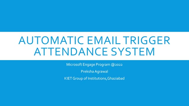 Automaticattendancemanagementsystempptx