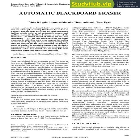 AUTOMATIC BLACKBOARD ERASER | PDF
