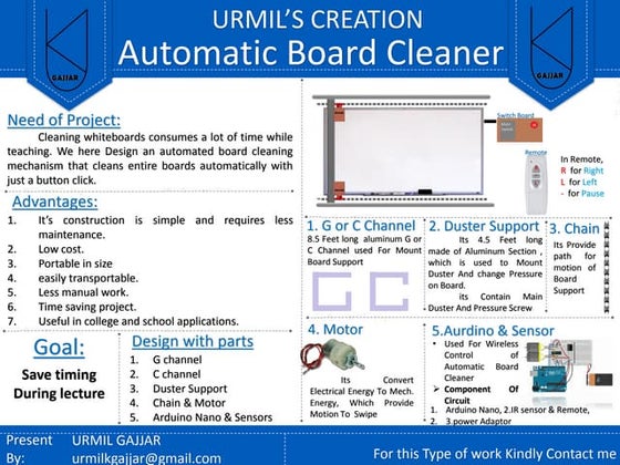 Automated white board cleaner | DOCX | Homework and Study | Education