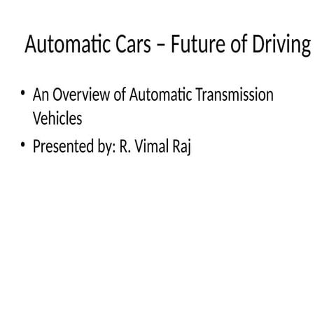 Automatic_Cars_Presentation.pptx for 2025 | PPTX