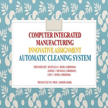 Automatic cleaning system ppt | PPTX