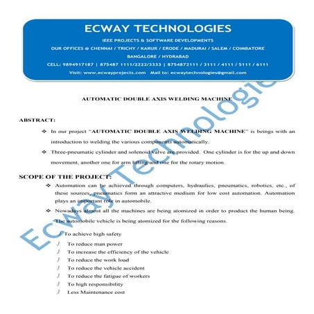 Automatic double axis welding machine7 | DOCX | Robotics | Technology & Computing