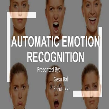 Automatic Emotion Recognition Ppt