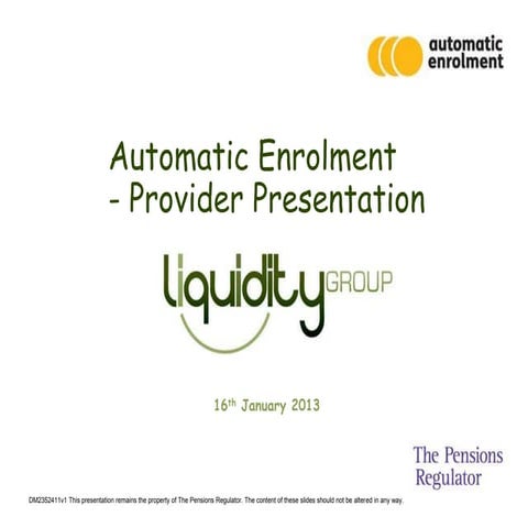 Automatic enrolment | PPT
