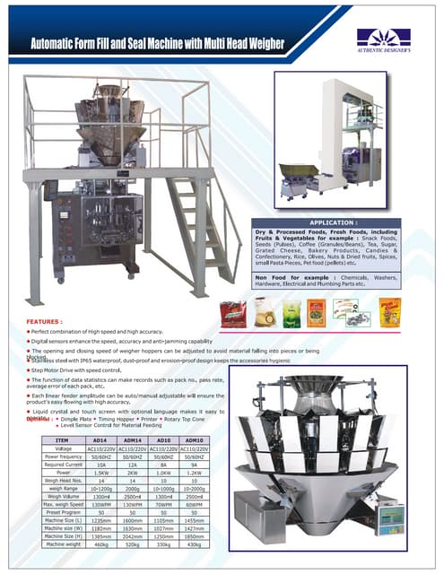 Automatic and semi automatic auger filler | PDF