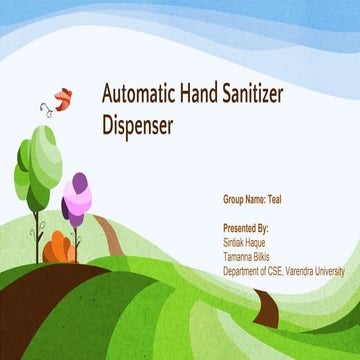 Automatic hand sanitizer dispenser | PPTX | Technology & Computing
