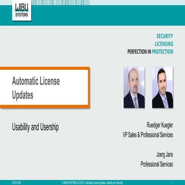 Automatic License Updates: Usership and Usability | PPT