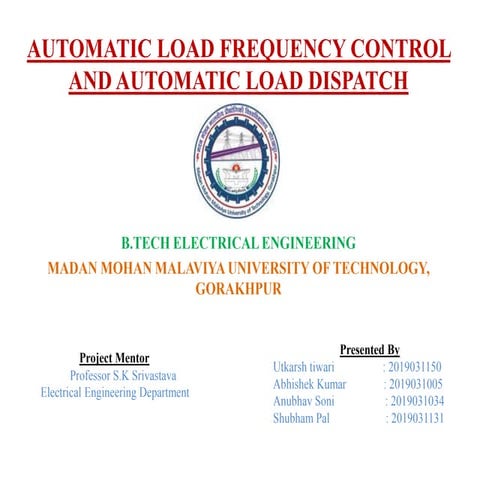 Load Frequency Control Of Two Area Power System 
