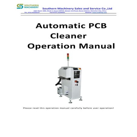 Automatic+pcb+cleaner+operations+manual english version by Southern ...