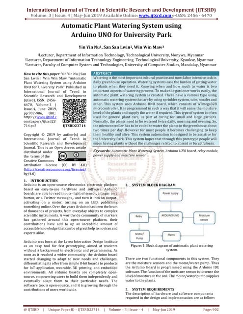 AUTOMATIC IRRIGATION SYSTEM USING ARDUINO UNO | PPT
