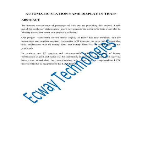 Automatic station name display in train | DOC