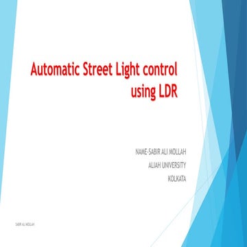 Automatic Street Light Control Using Ldr Ppt Ppt 