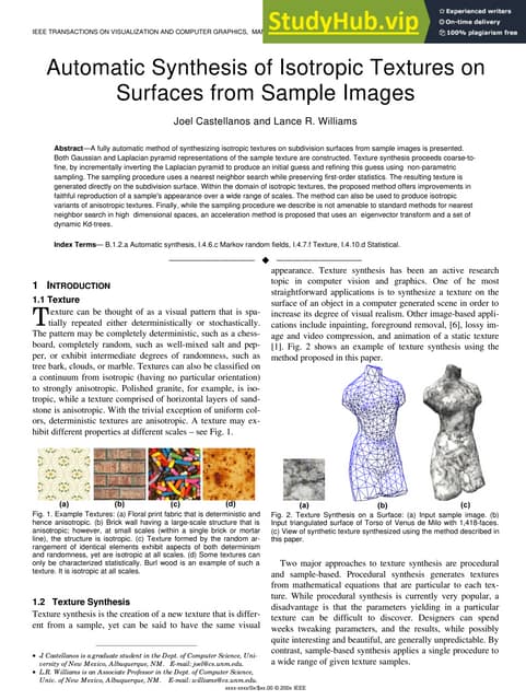 Image texture analysis techniques survey-1 | PDF | 3-D Graphics | Computer Software and Applications