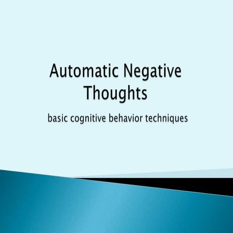 Appendix 1 automatic thoughts checklist instructions place