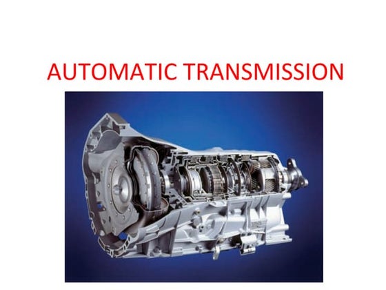 Electronic control of automatic transmission | PPT
