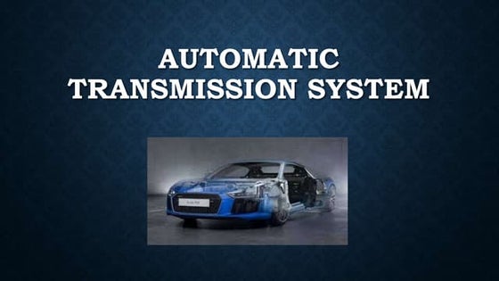 Electronic control of automatic transmission | PPT