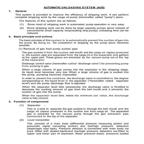 Automatic unloading system cargo pumping systems | PDF