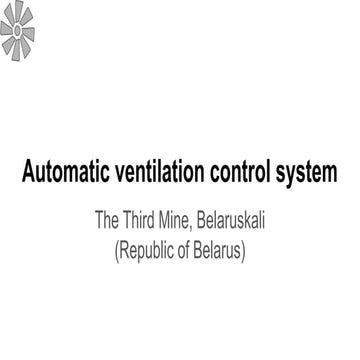 Automatic mine ventilation control system | PDF