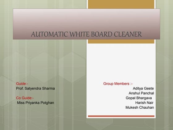 AUTOMATIC WHITEBOARD CLEANER | DOCX