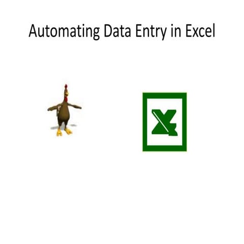 Automating Data Entry In Excel Ppt