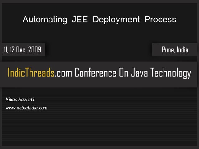 Automating JEE Deployment process | PDF Automating JEE Deployment process | PDF