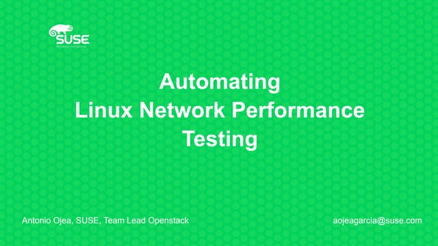 Automating Linux Network Performance Testing Ppt