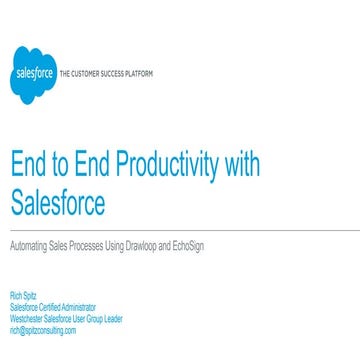 NYC Admin Zone: End to End Productivity with Salesforce | PPT
