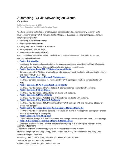 Automating tcp | PDF Automating tcp | PDF