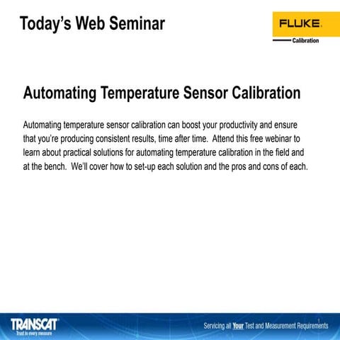 Automating Temperature Sensor Calibration Pptx