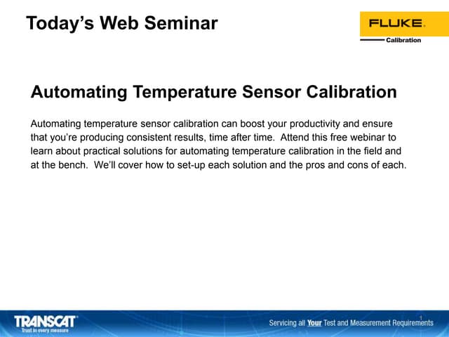 Automating Temperature Sensor Calibration Pptx