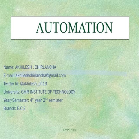 Automation | PPT
