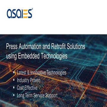 Press Automation and Retrofit Solutions using Embedded Technologies! | PDF