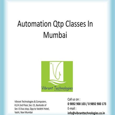 Automation-qtp-classes-in-mumbai | PPT