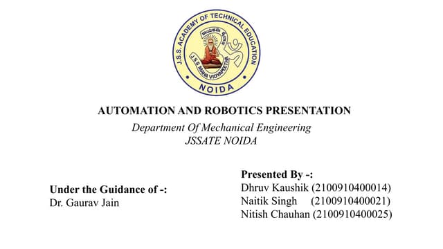 Hydraulic arm | PPTX