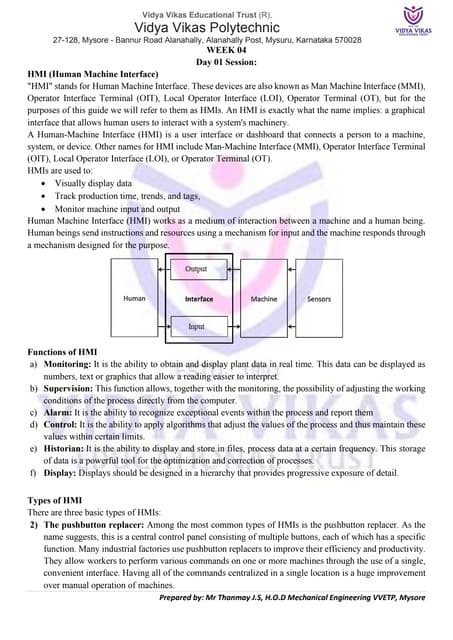HMI- Human Machine Interface | PPT