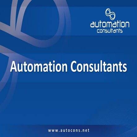Automation consultants Company profile - jan 2015 | PPT