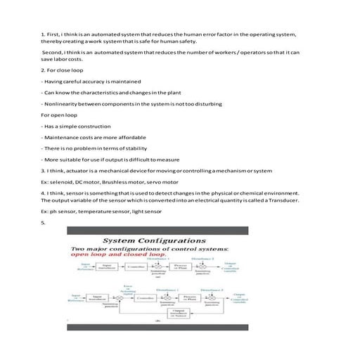 Automation control exercise | PDF