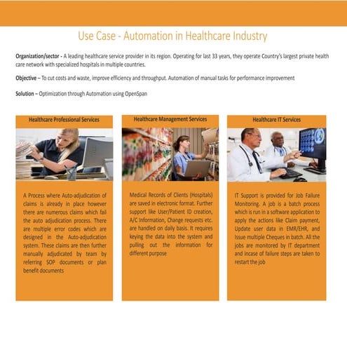 Automation in healthcare industry | PPTX