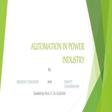 Automation in power industries | PPTX