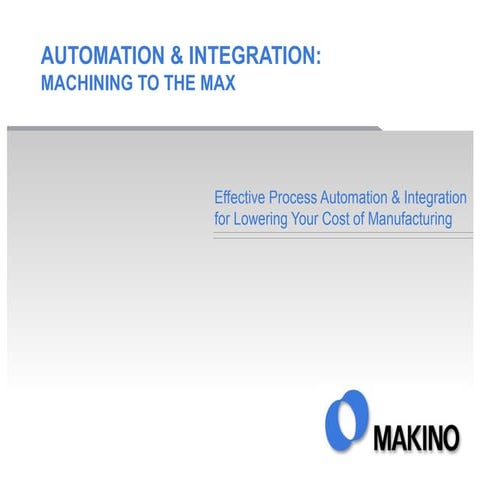 Machining Automation and Integration to the Max | PPT | Operating ...