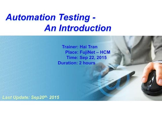 Introduction To Automation Testing Pptx Internet Computing