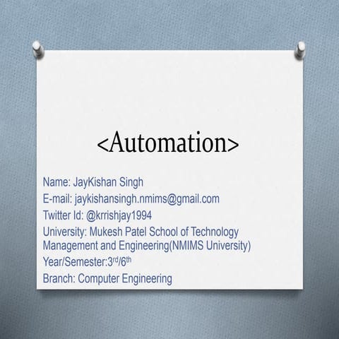 Automation | PPT