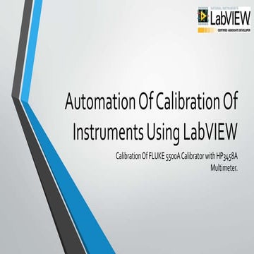 Automation of calibration of instruments using labview - Project PPT | PPTX | Computer ...