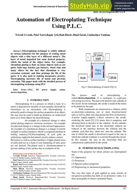 Electroplating chemistry engineering subject | PPT