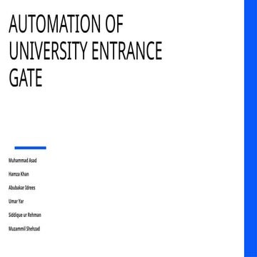 AUTOMATION OF UNIVERSITY ENTRANCE GATE.pptx
