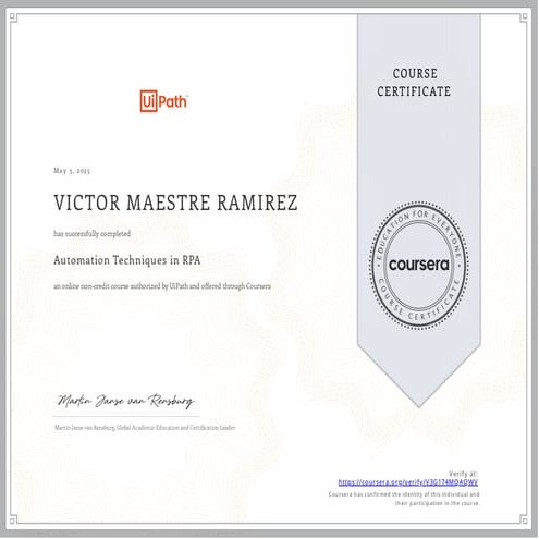 Automation Techniques in RPA - UiPath Certificate | PDF