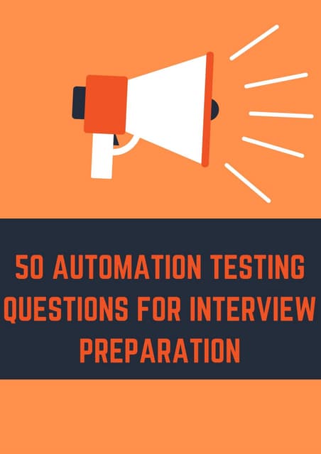 Qa Mockup Interview For Automation Testing Ppt 1994